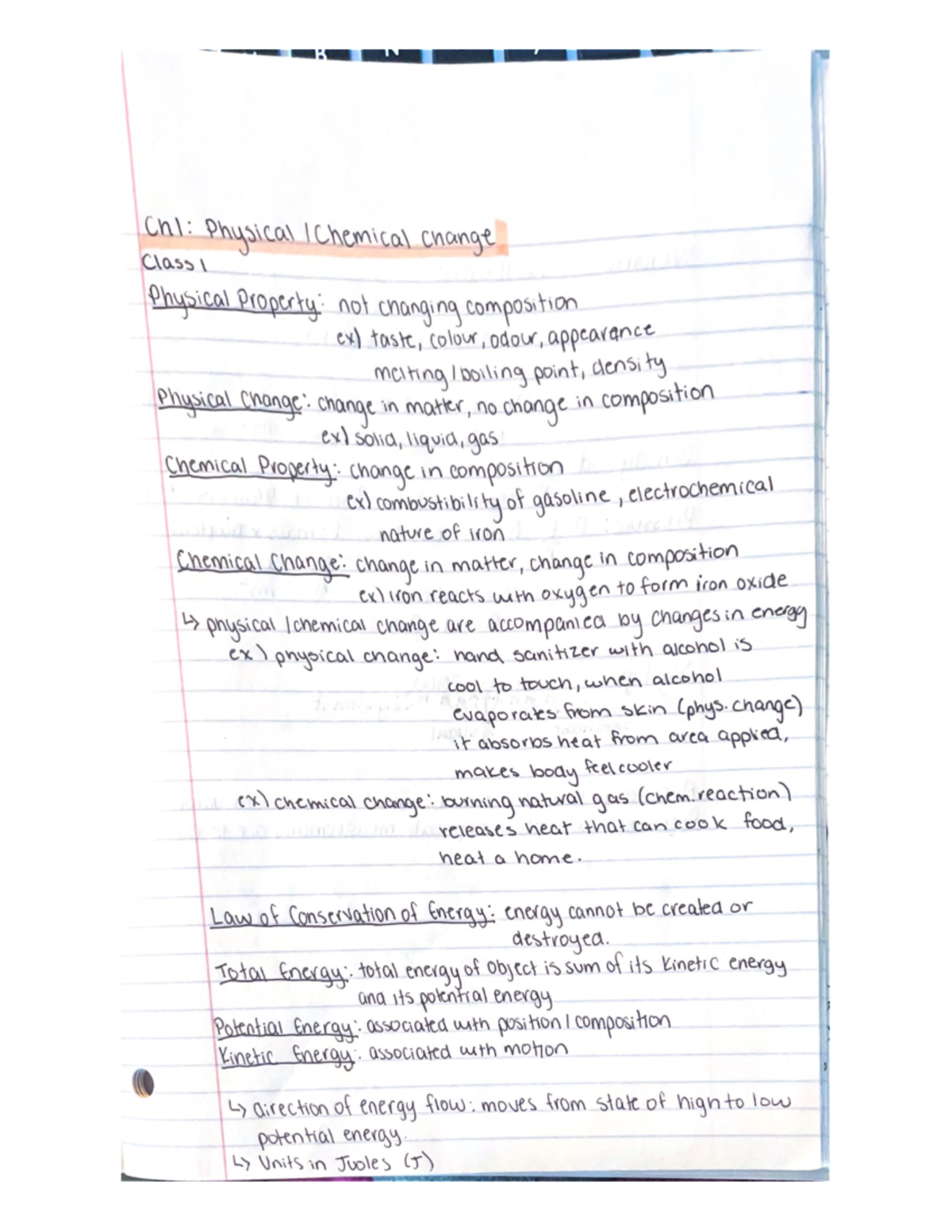 Unit 1: Chemical/Property Change - chem1006 - Studocu