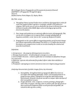 PR 29 Chapter 5 Review Sheet - PR 29 Chapter Review Propaganda and ...