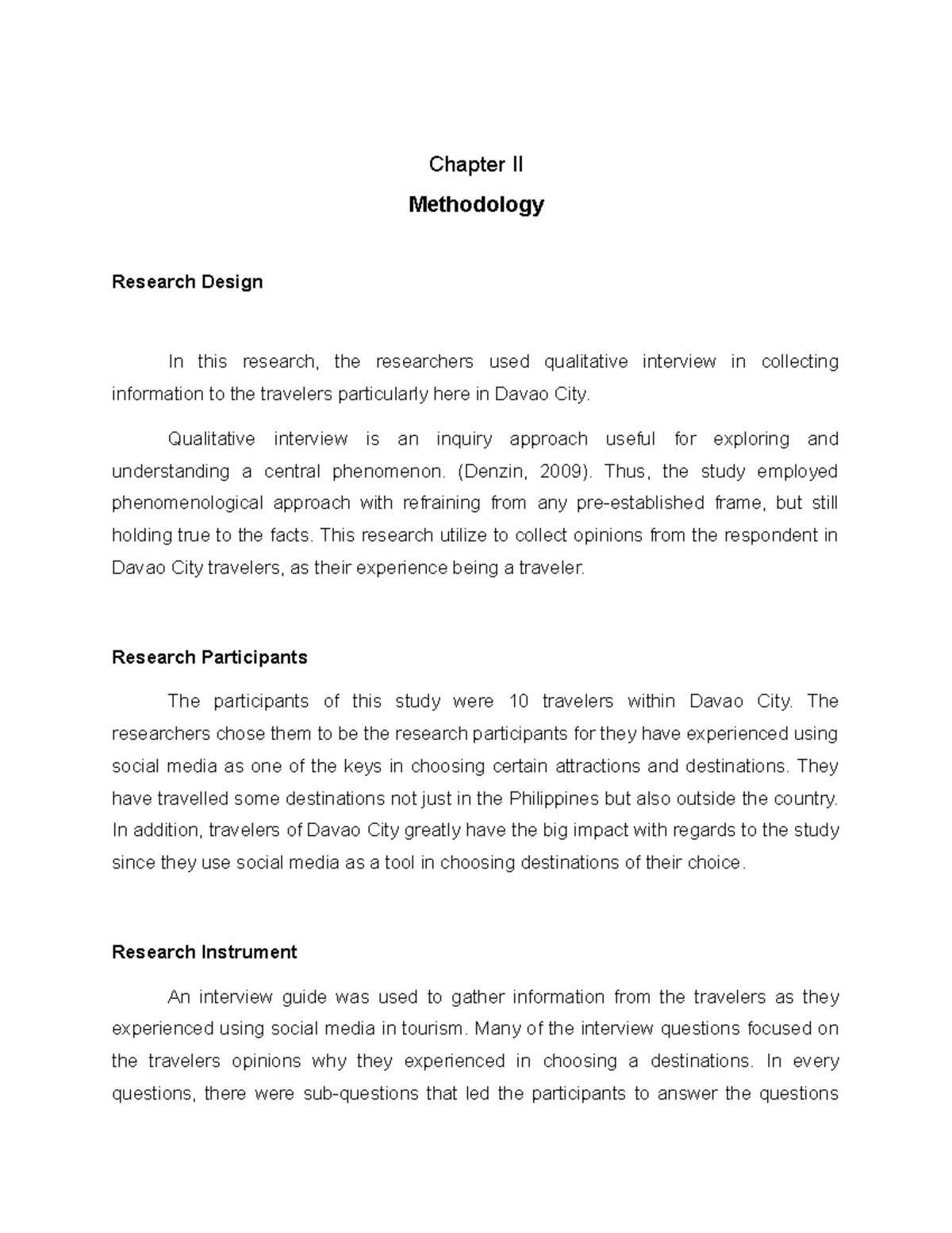 Outline Paper (method) - Chapter II Methodology Research Design In this research, the ...