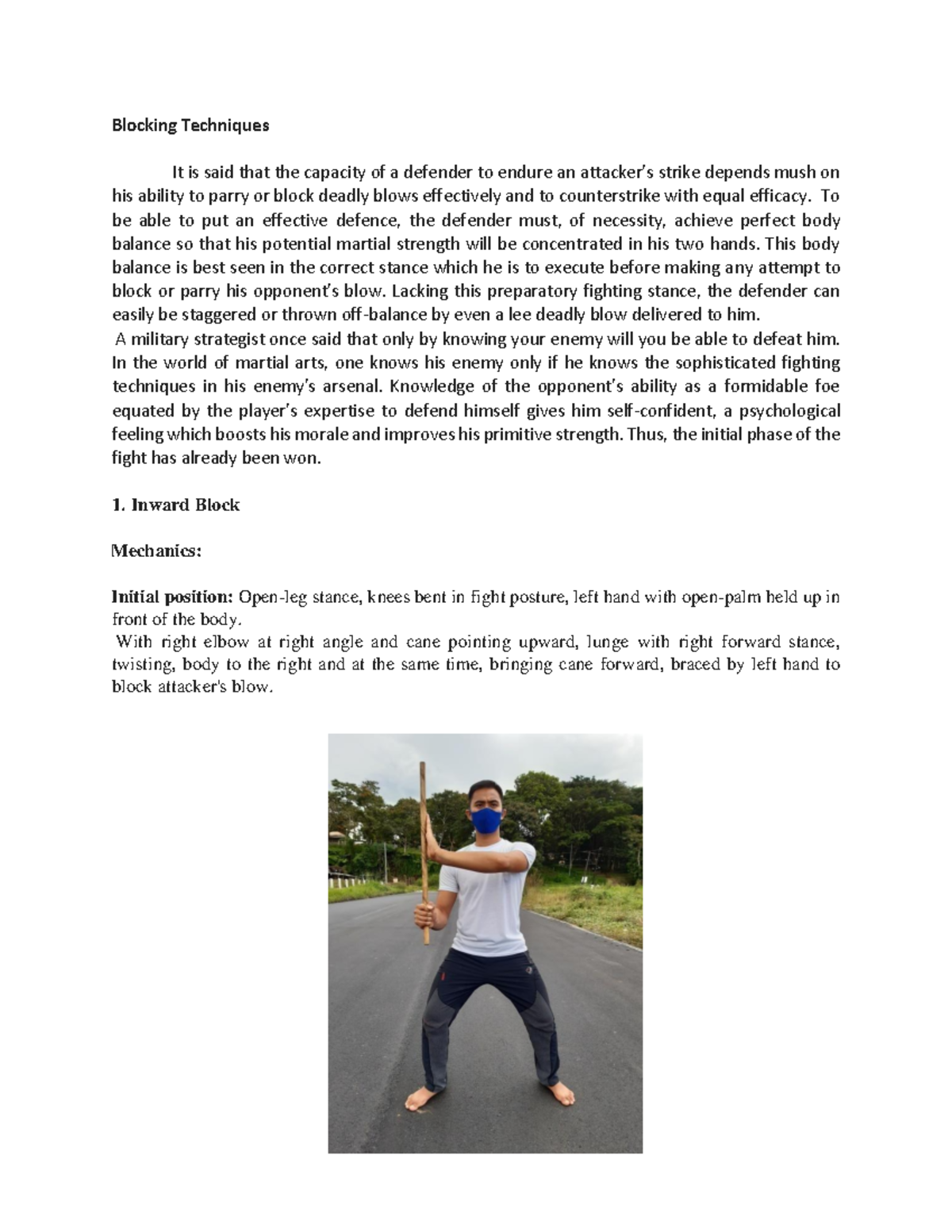 Blocking Techniques - To be able to put an effective defence, the ...