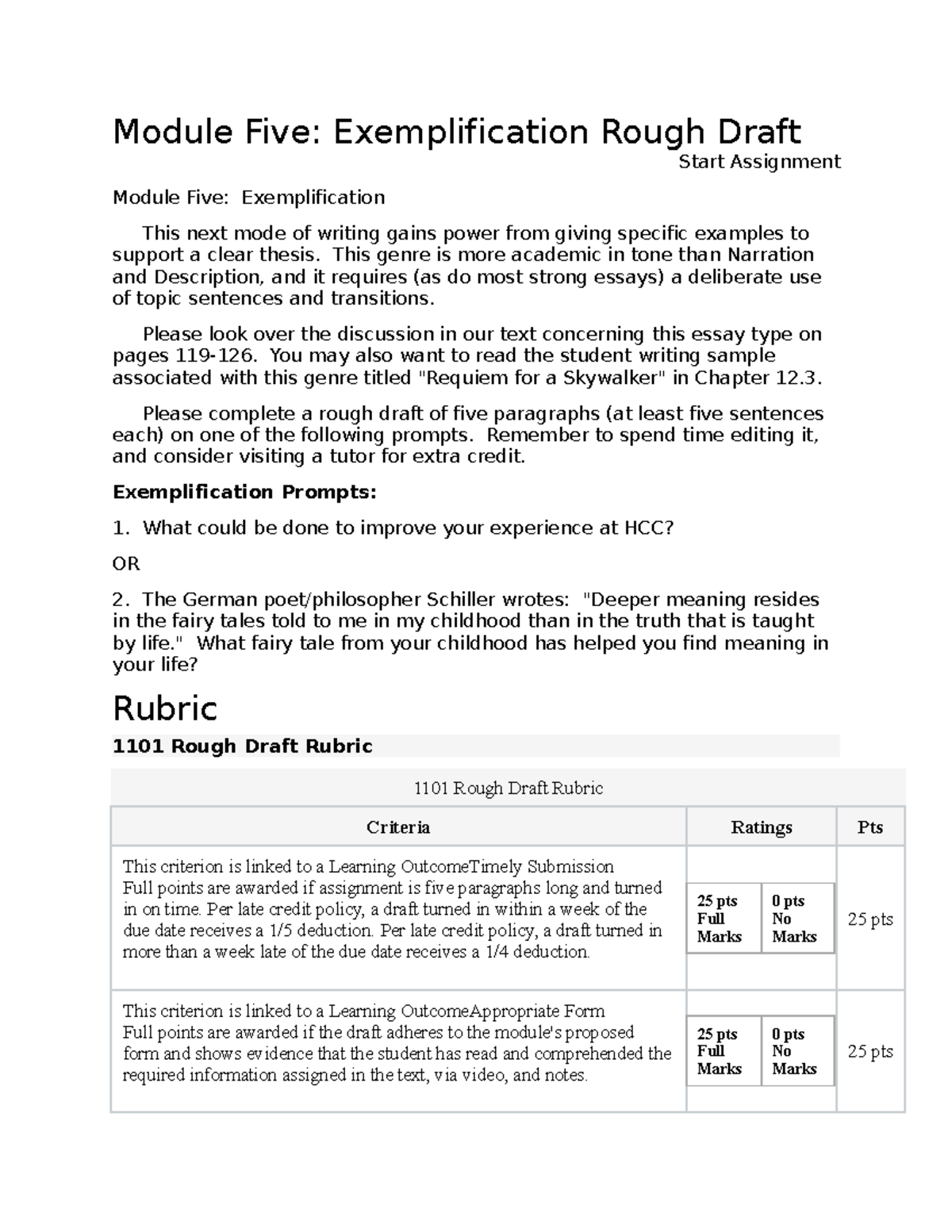 Module 5 Rough Draft- 600 words - Module Five: Exemplification Rough ...