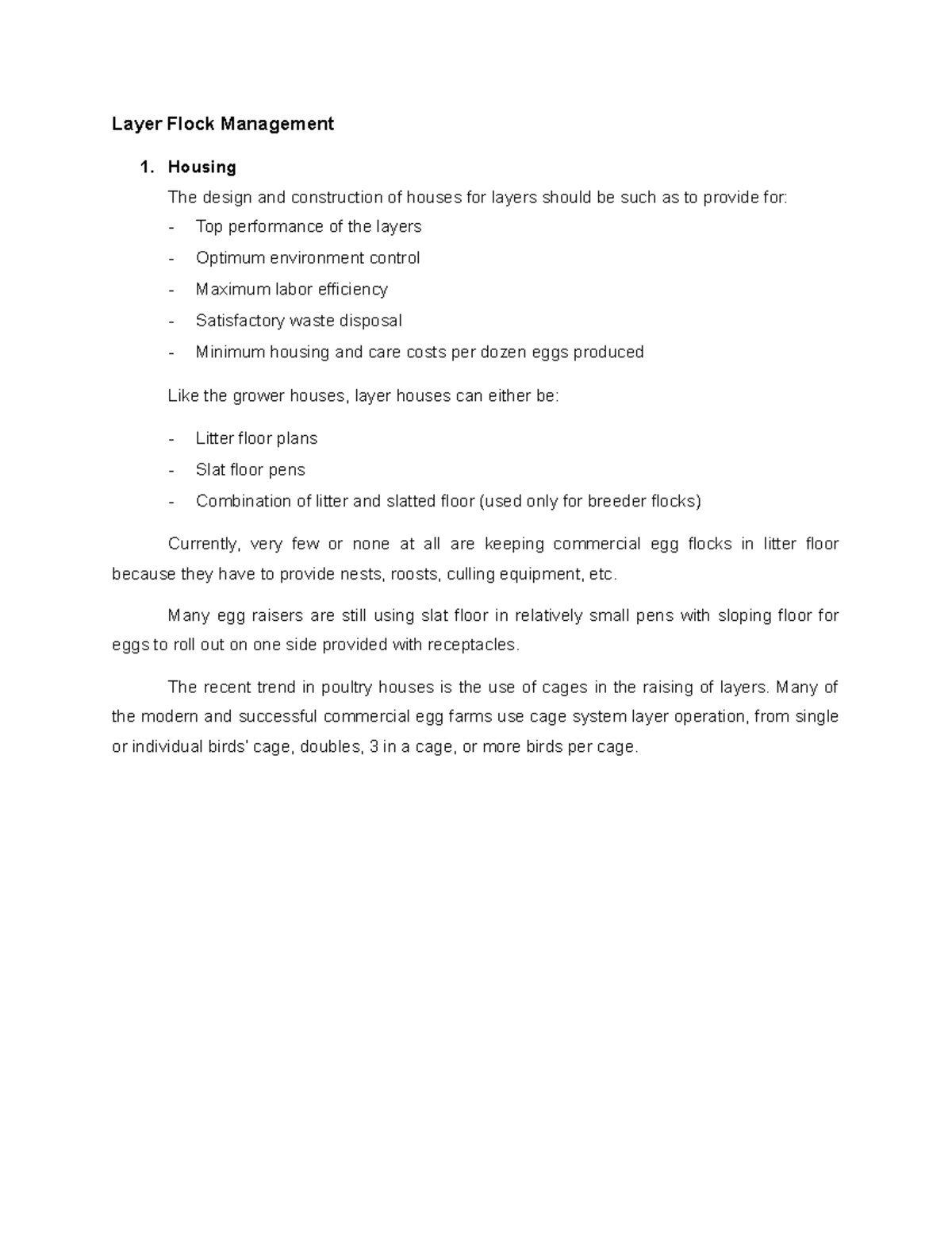 Layer Flock Management - Layer Flock Management Housing The design and ...