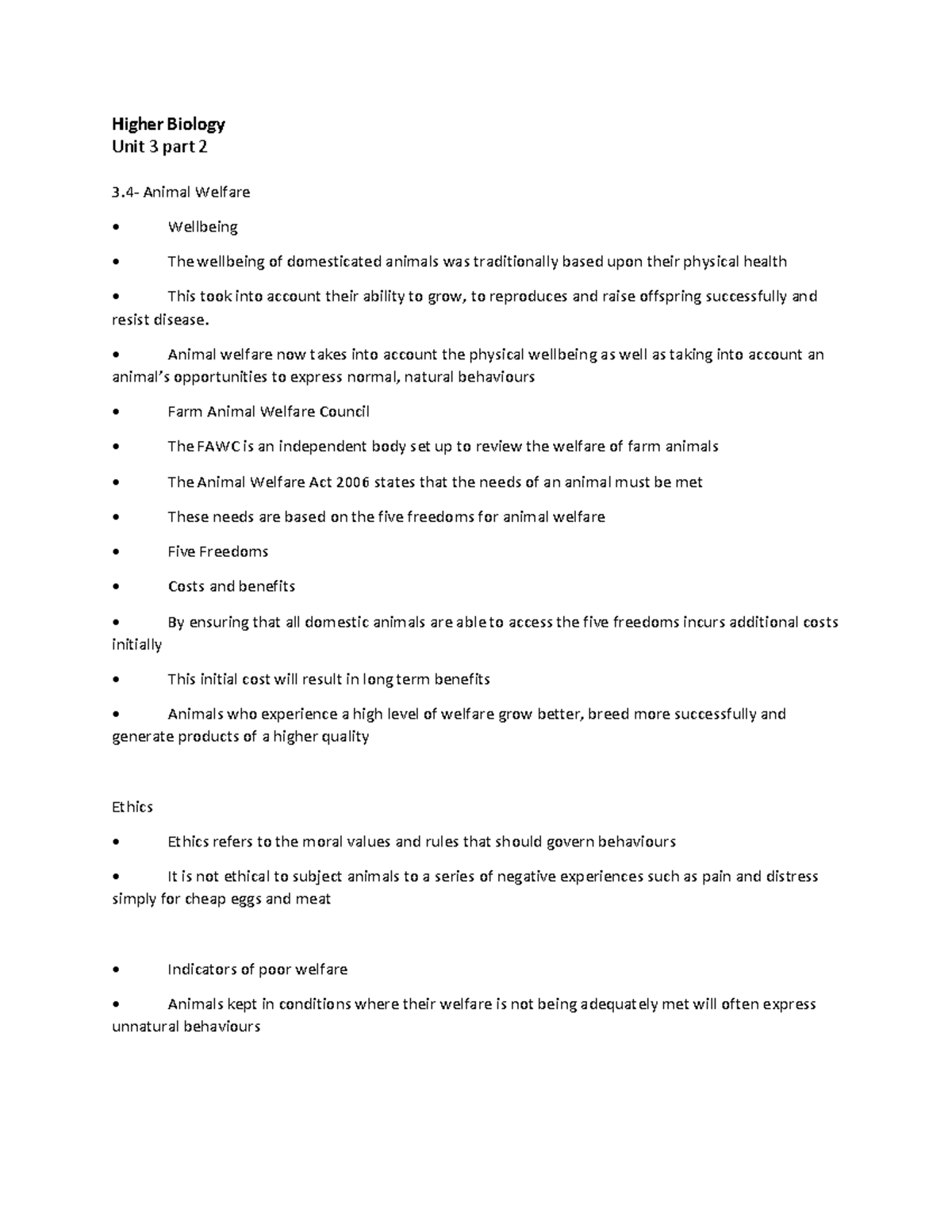 Higher Biology Unit 3 Pt 3 Warning Tt Undefined Function 32 Warning Tt Undefined Function