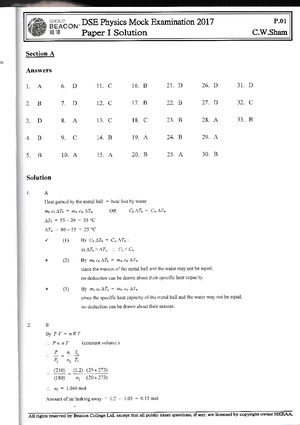 Mockpaper 2012-DSE-PHY Solution - Discovering Physics - Studocu