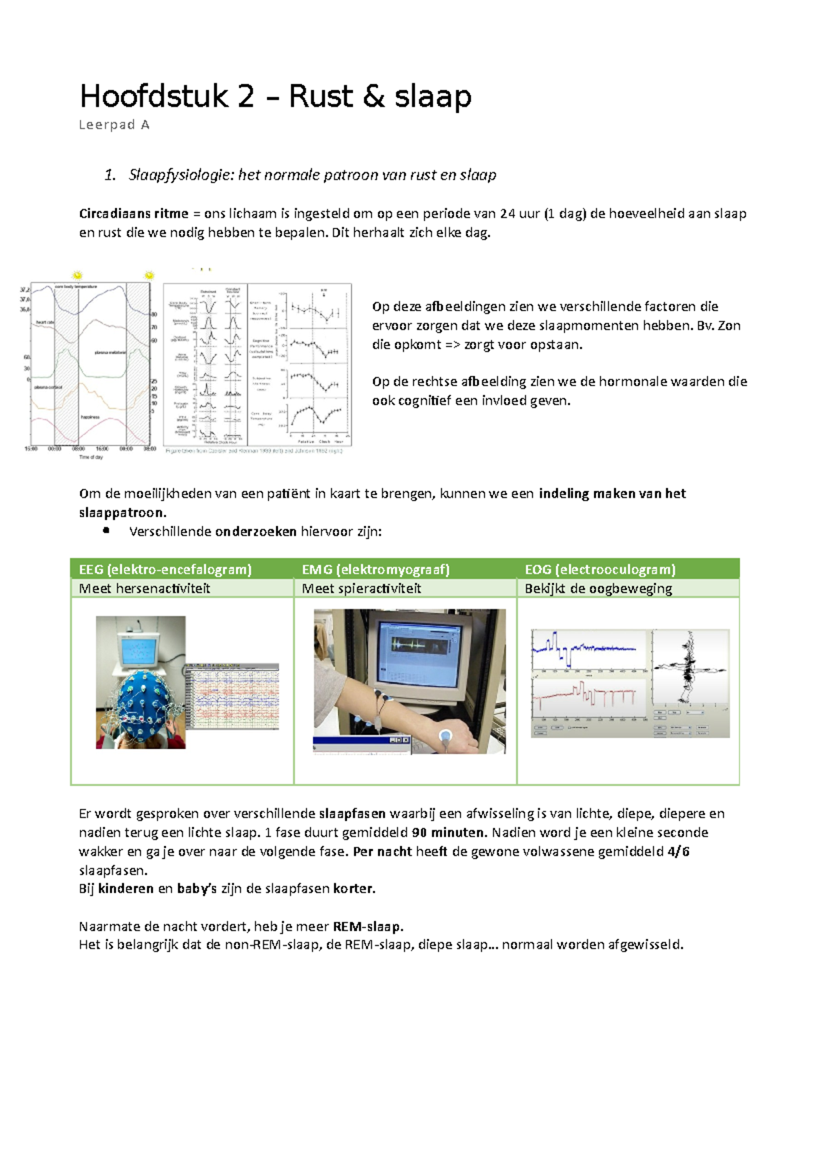 Basisprincipes, rust & slaap, beweging & houding - Hoofdstuk 2 – Rust ...
