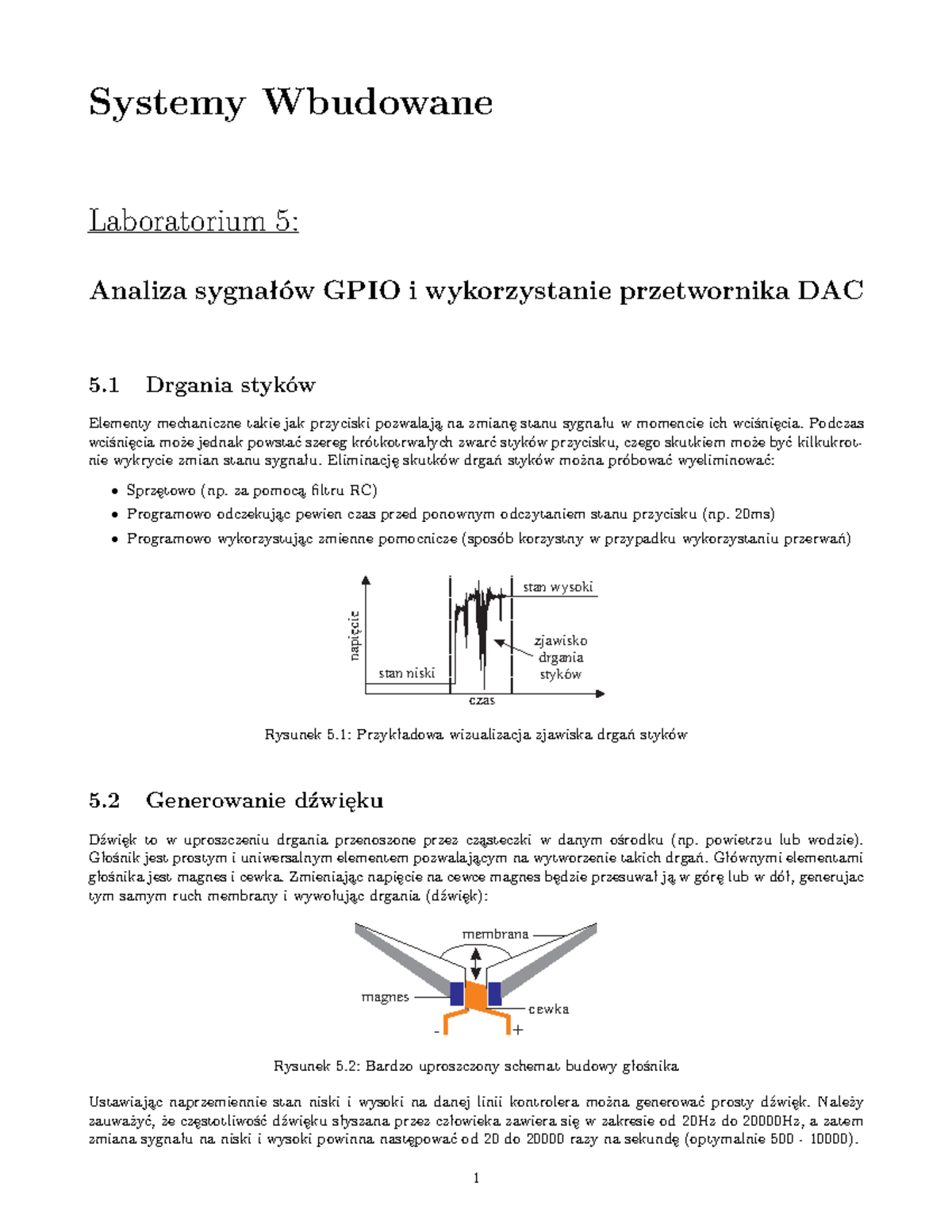 Systemy wbudowane instrukcja lab 5 - Systemy Wbudowane Laboratorium 5 ...