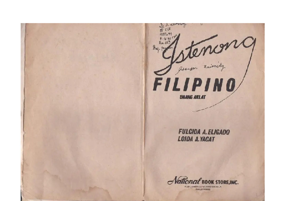 Fil ste book 1 - Istenong Filipino - Unang Aklat - Foundation of ...