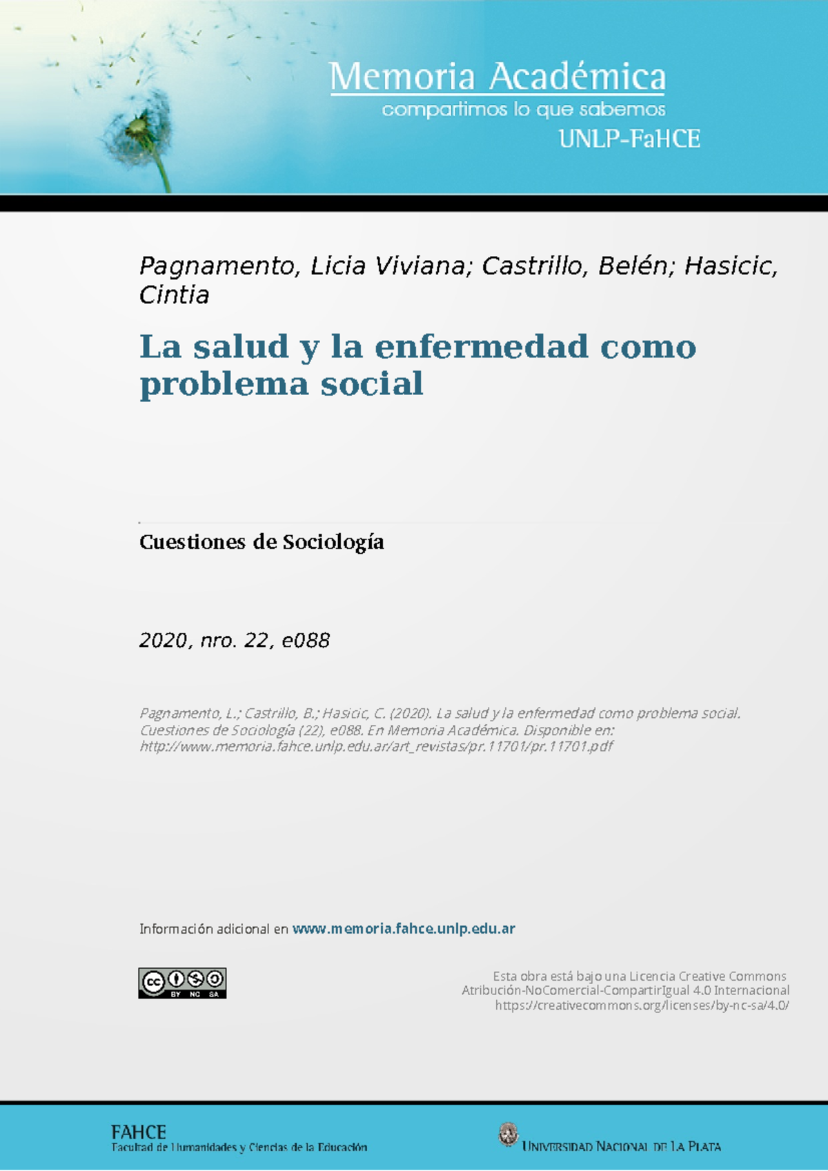 Pr - Matemáticas y ciencias en la salud - Pagnamento, Licia Viviana; Castrillo, Belén; Hasicic ...