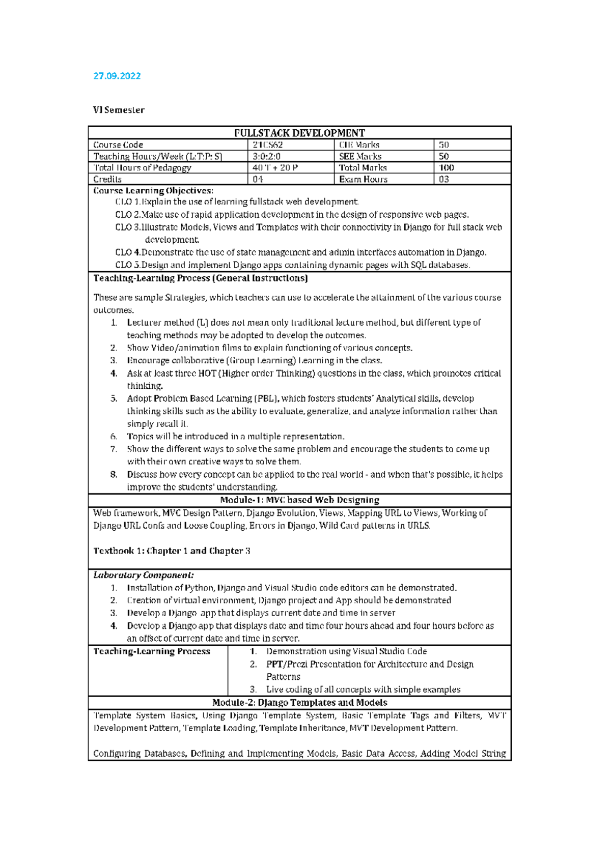 21CS62 - Summary Full stack development - Studocu