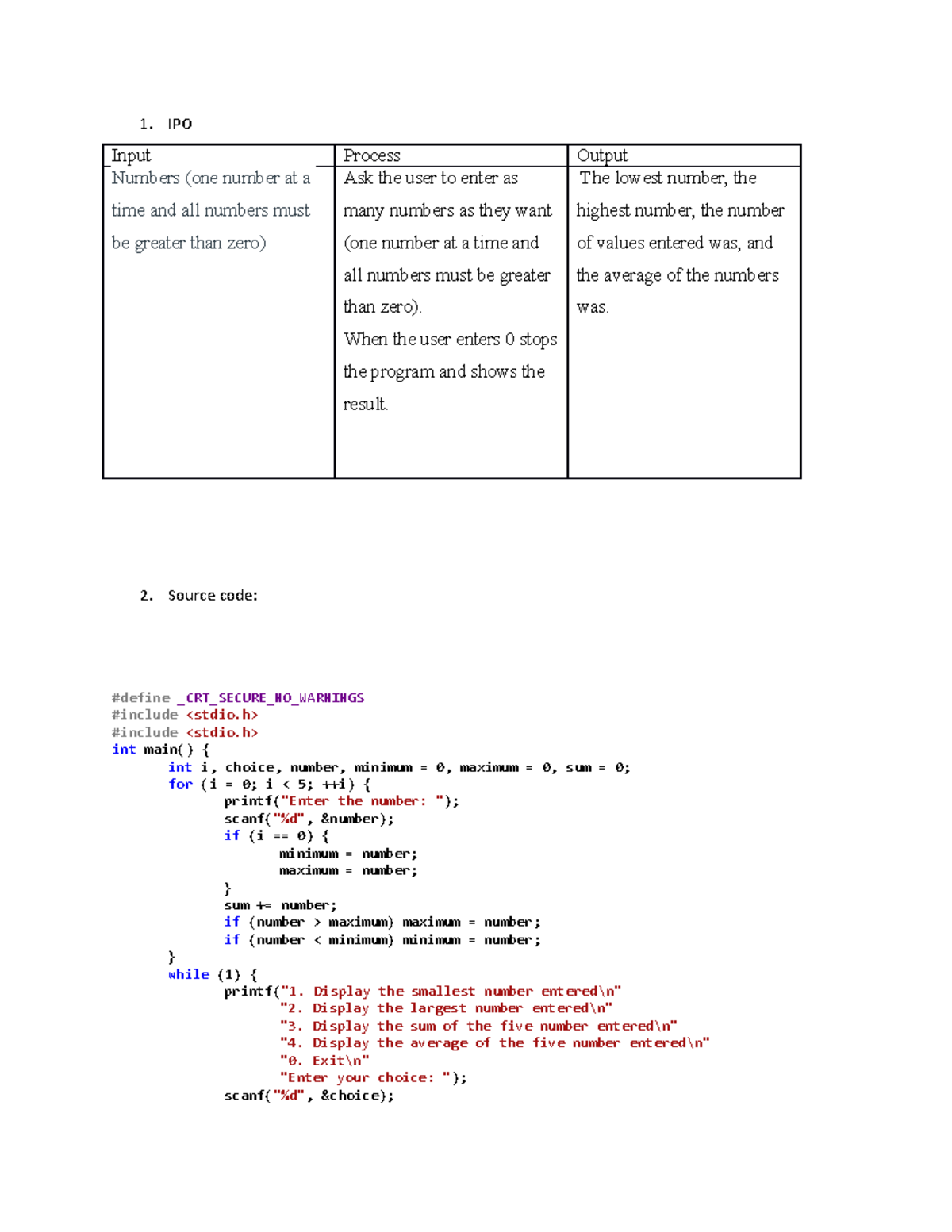 Assignment 8 N A 1 2 Code Define Crt Secure No Warnings Include