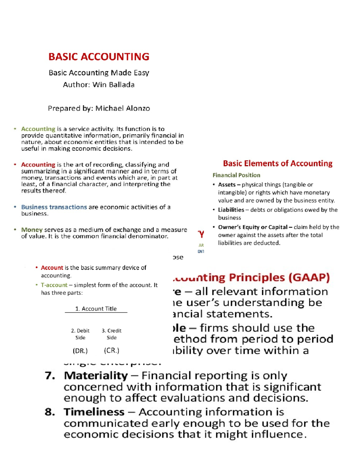 Basic Ac counting - notes - Accountancy - Studocu