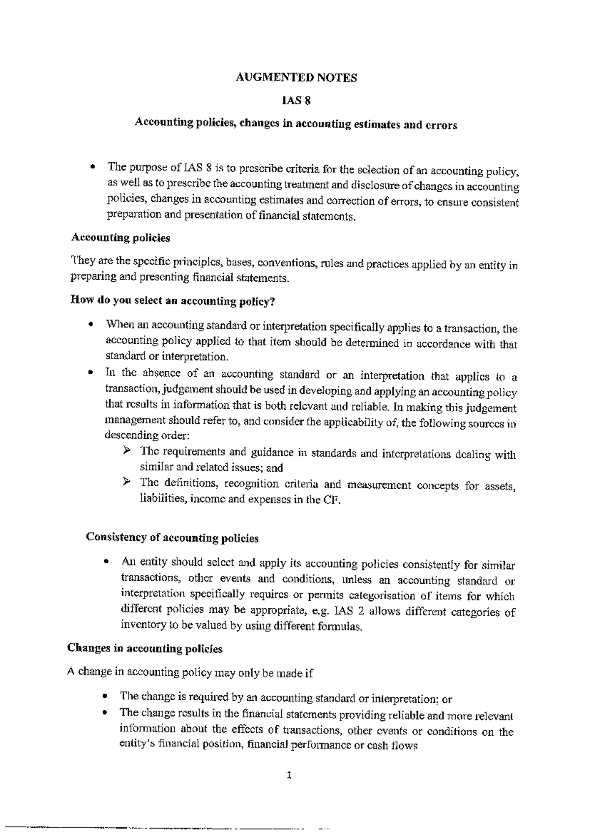 IAS 8 Augmented - It's about accounting estimates and errors ...