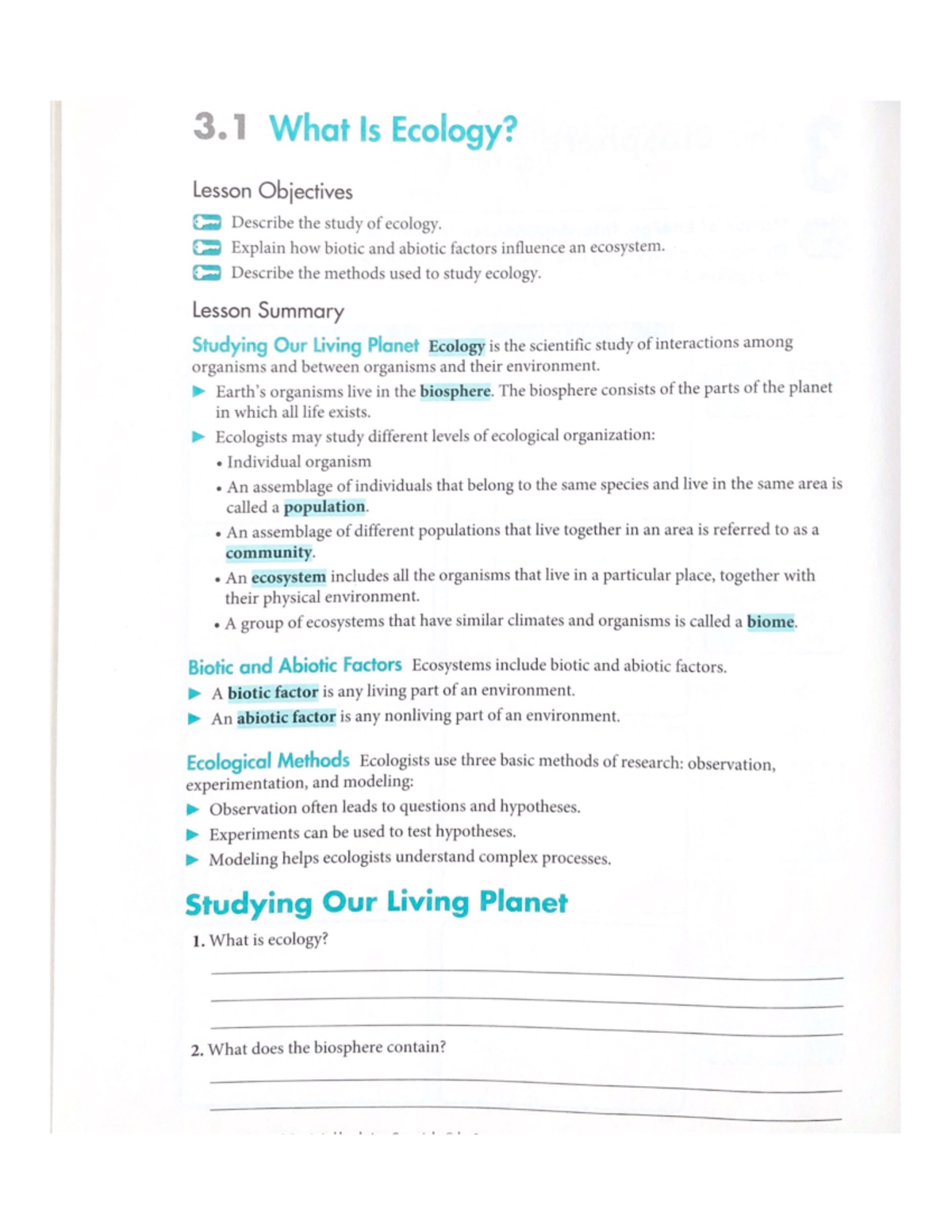 What is Ecology - Explain how biotic and abiotic factors influence an ...