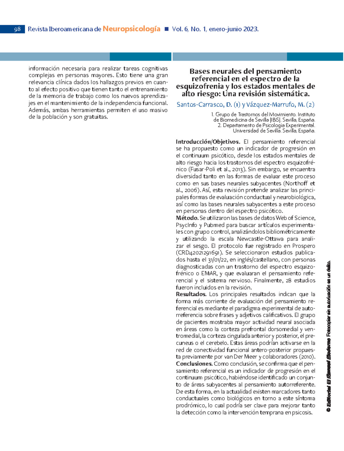 Bases neurales santos vazquez - 98 Revista Iberoamericana de ...