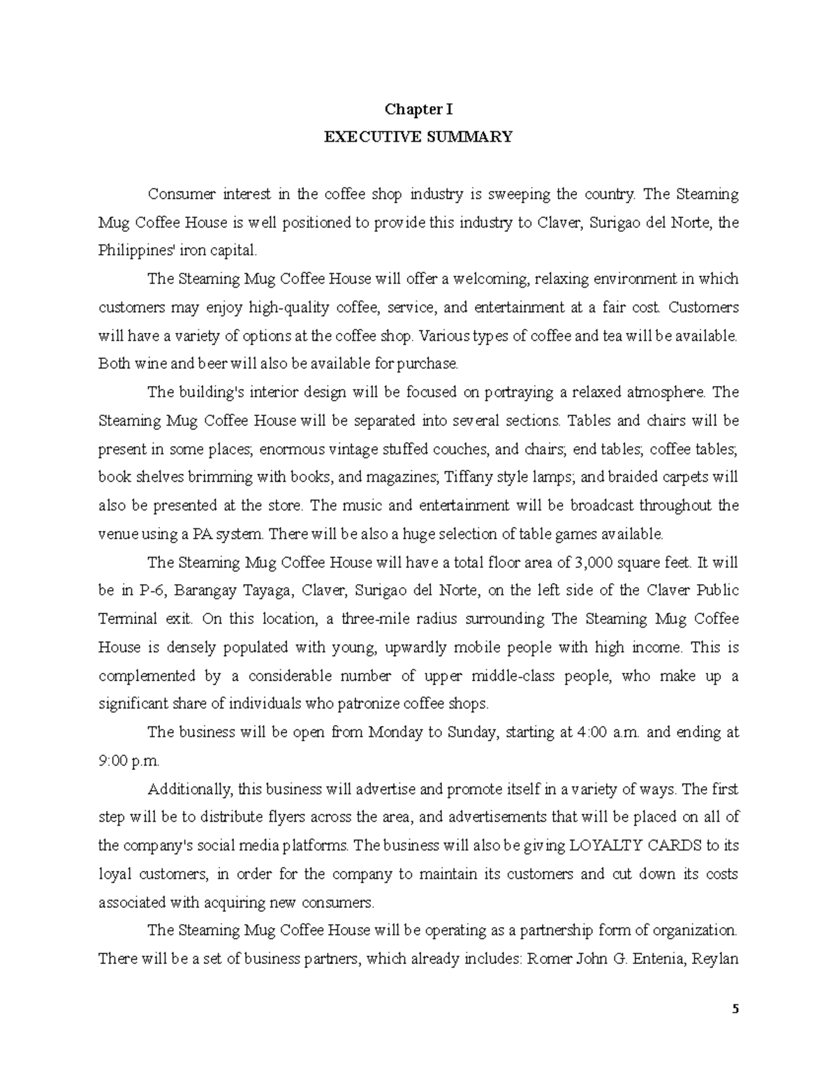 Chapter I Draft - BUSINESS PLAN - Chapter I EXECUTIVE SUMMARY Consumer ...