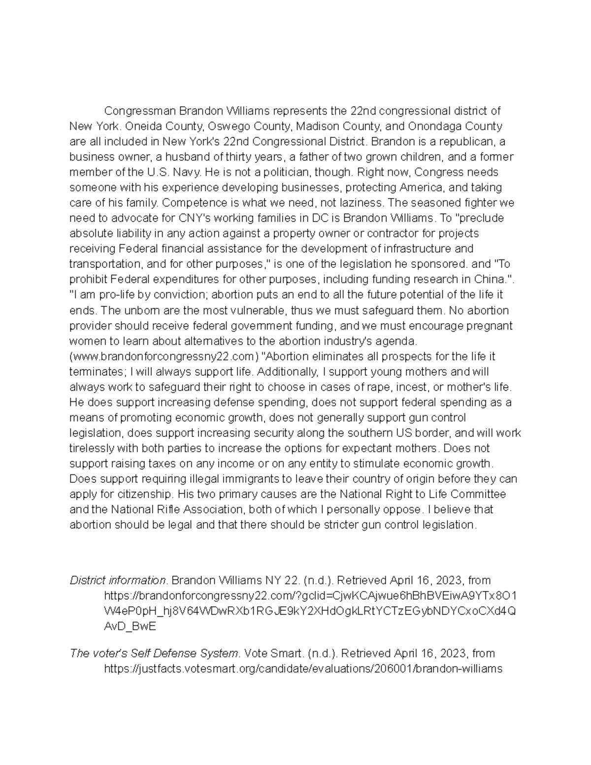 Internet activity 5 - Google Docs - Congressman Brandon Williams ...