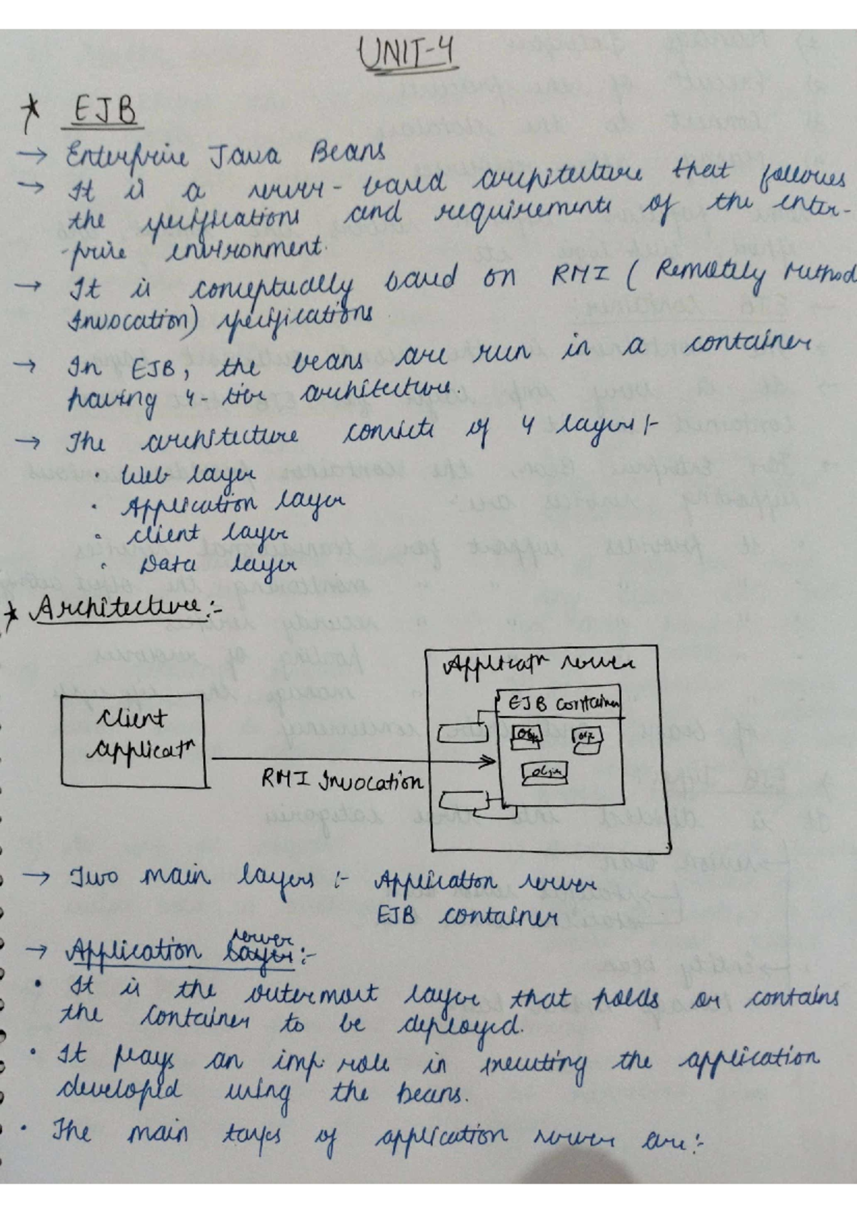 Unit - 4 Web Technology - EJB Enterprine Java Beans It is a rever band arepitecture that ...