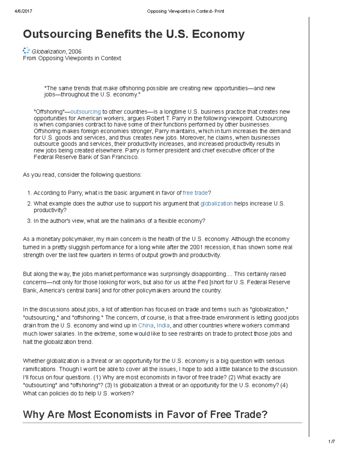 Opposing Viewpoints Essay Outsourcing Benefits The U Economy opposing-viewpoints-essay-outsourcing-benefits-the-u-economy
