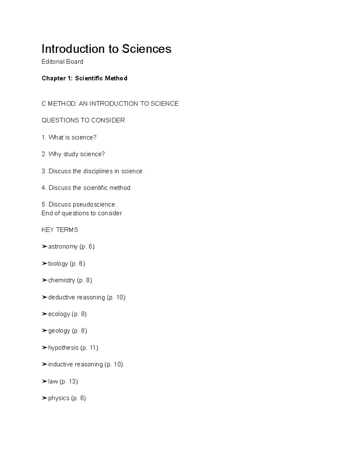 Introduction to Sciences - Introduction to Sciences Editorial Board ...