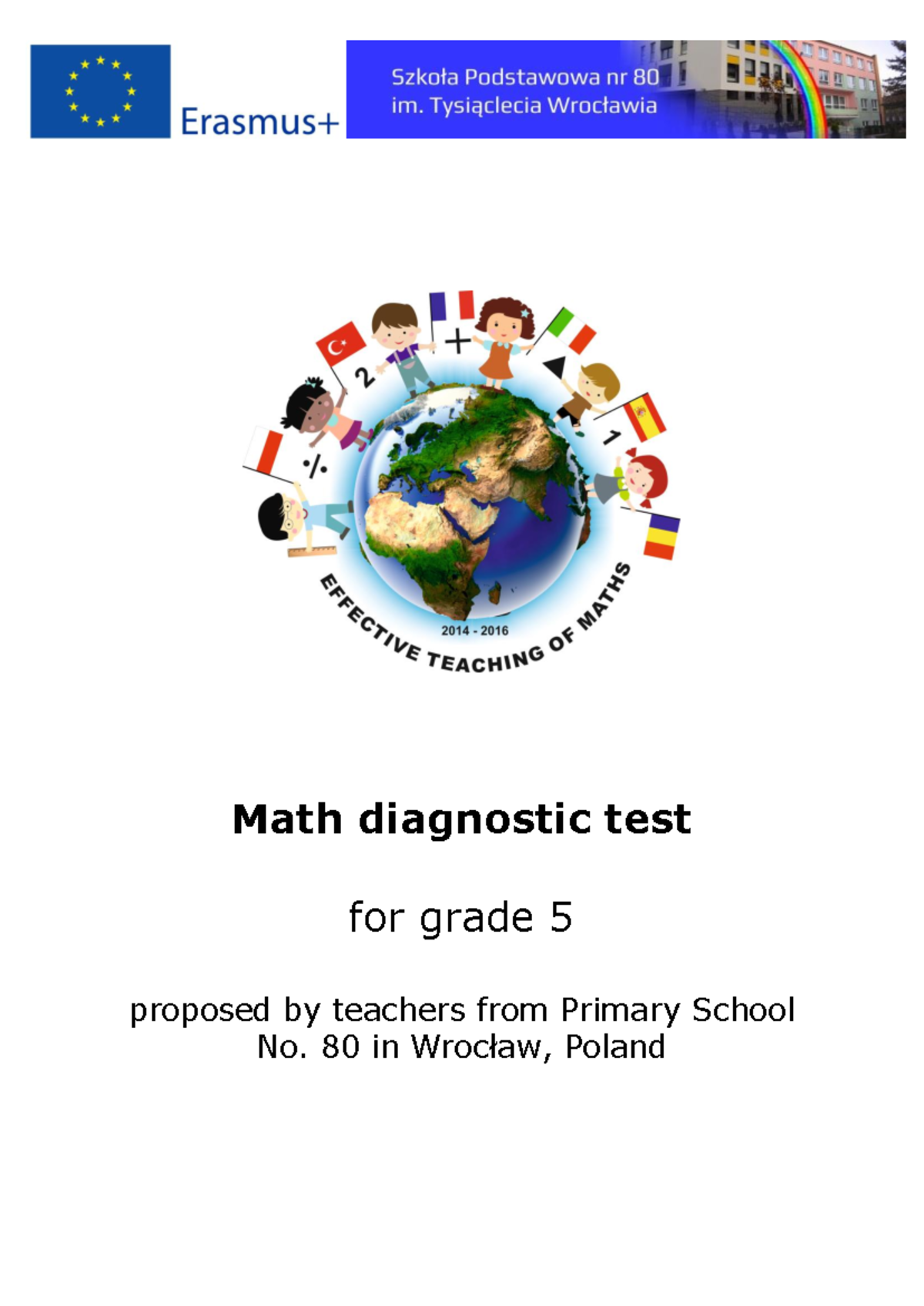Math diagnostic test 5 - Good - Math diagnostic test for grade 5 ...