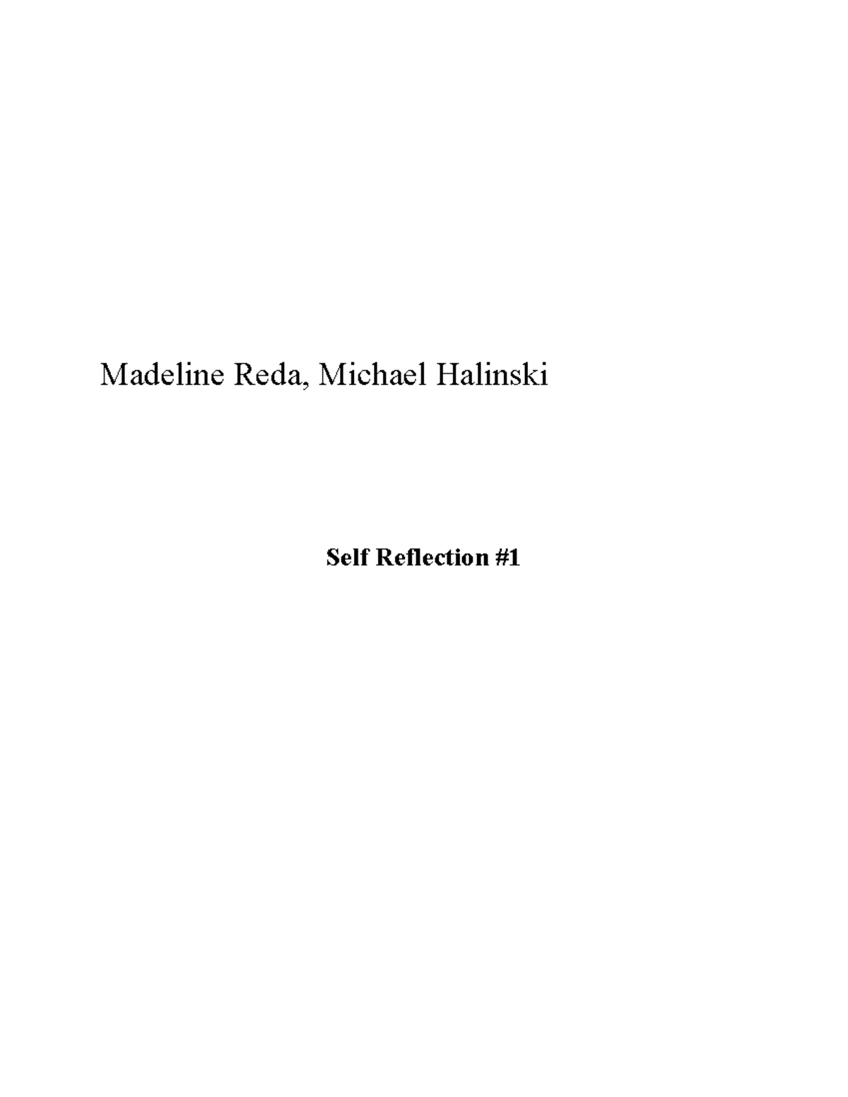 Self reflection #1 discrimination against women - Madeline Reda ...