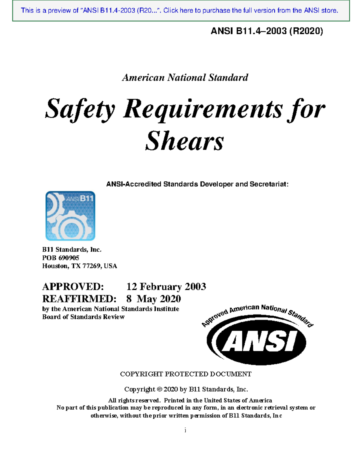 ANSI+B11.4-2003 +(R2020) norma de seguridad para estas maquinas - i ...