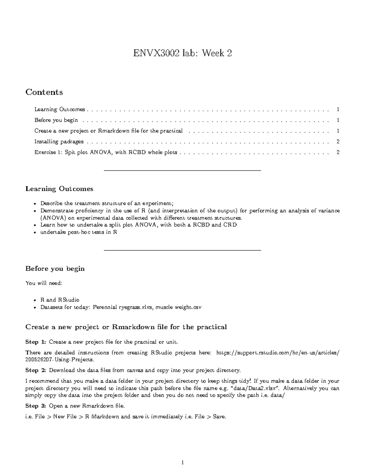 Week 2 Lab Solutions - ENVX3002 lab: Week 2 Contents Learning - Studocu