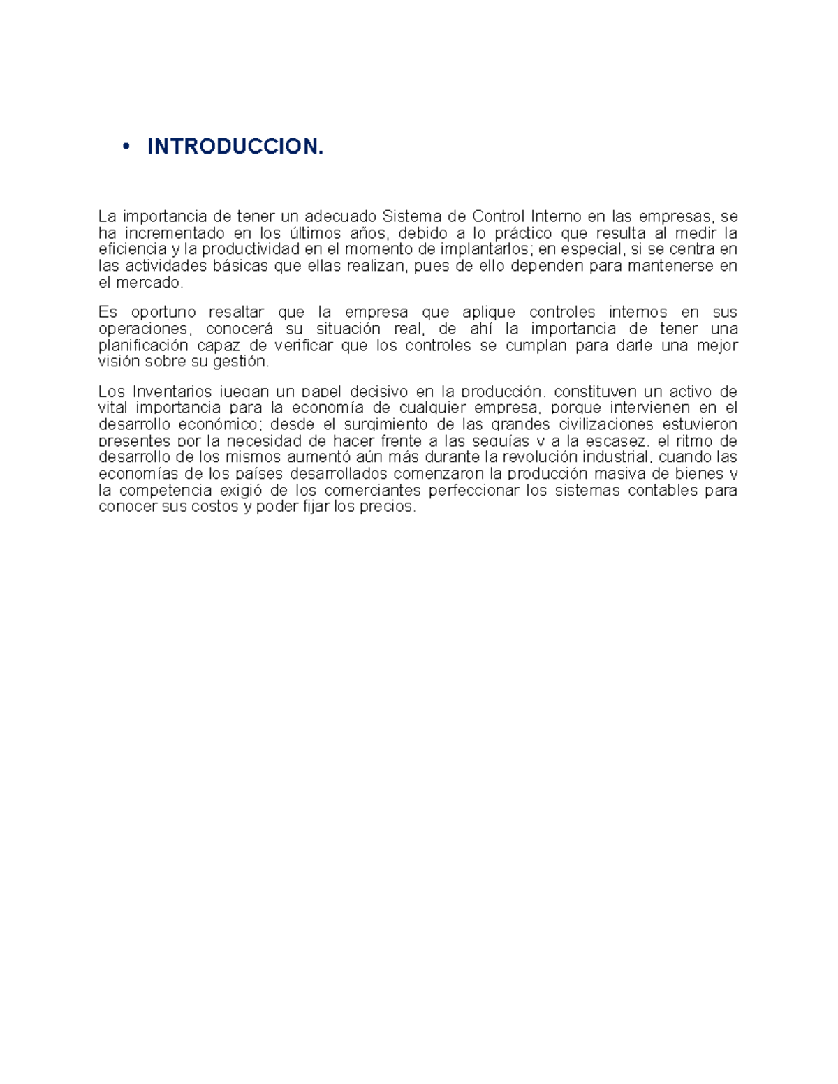 Manual de costos - • INTRODUCCION. La importancia de tener un adecuado ...