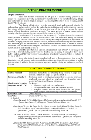 Quarter 1 Personal Development Module Personal - BRIEF INTRODUCTION ...