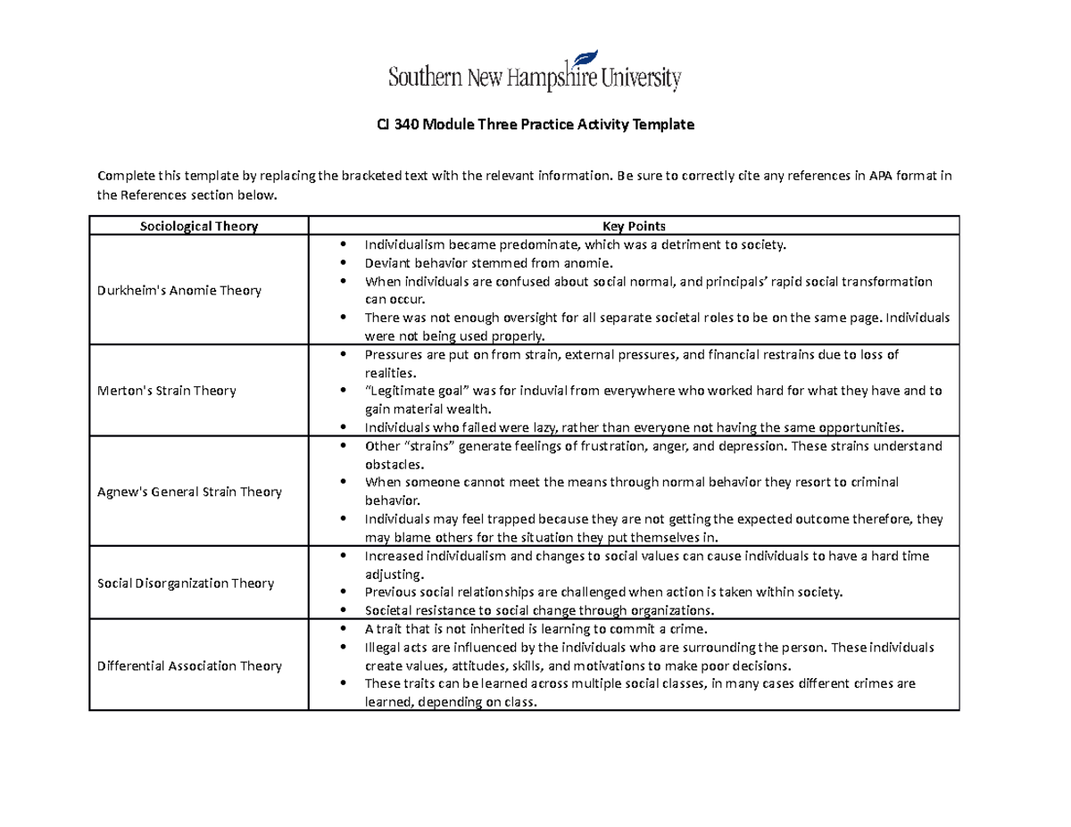 CJ 340-Module Three Practice Activity Template - CJ 340 - SNHU - Studocu
