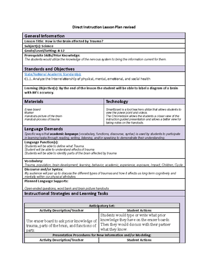 WGU Direct Instruction Lesson Plan Template - Direct Instruction Lesson ...