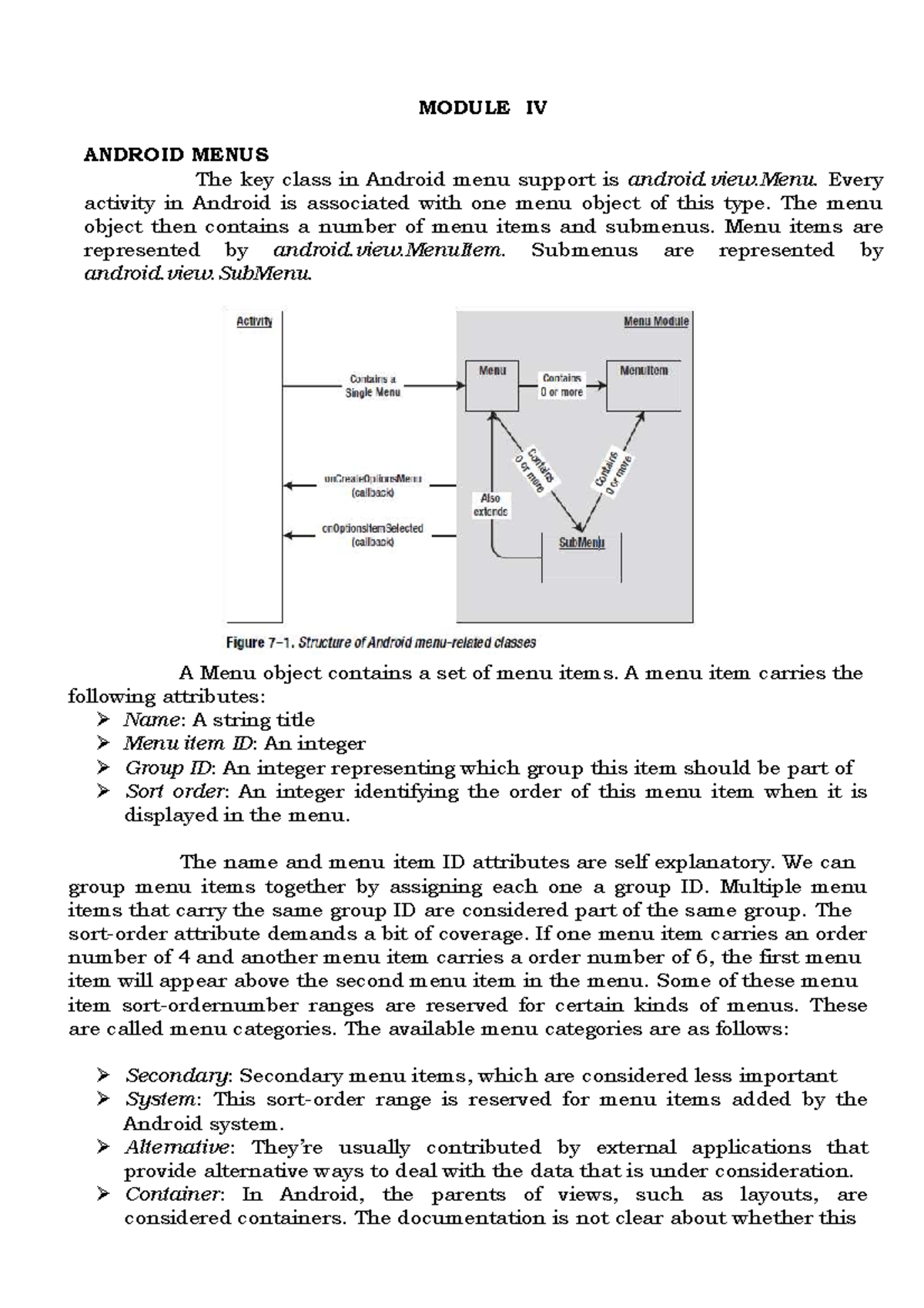 Android programming module 4 - - Studocu