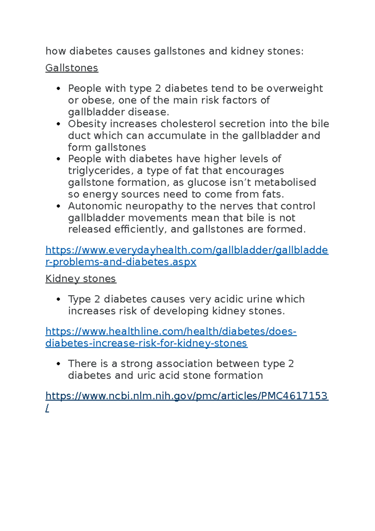 Gall stones and diabetes - how diabetes causes gallstones and kidney ...