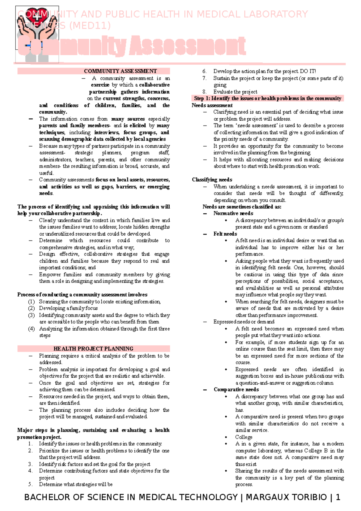 7 Community Assessment in Community and Public Health - COMMUNITY AND ...