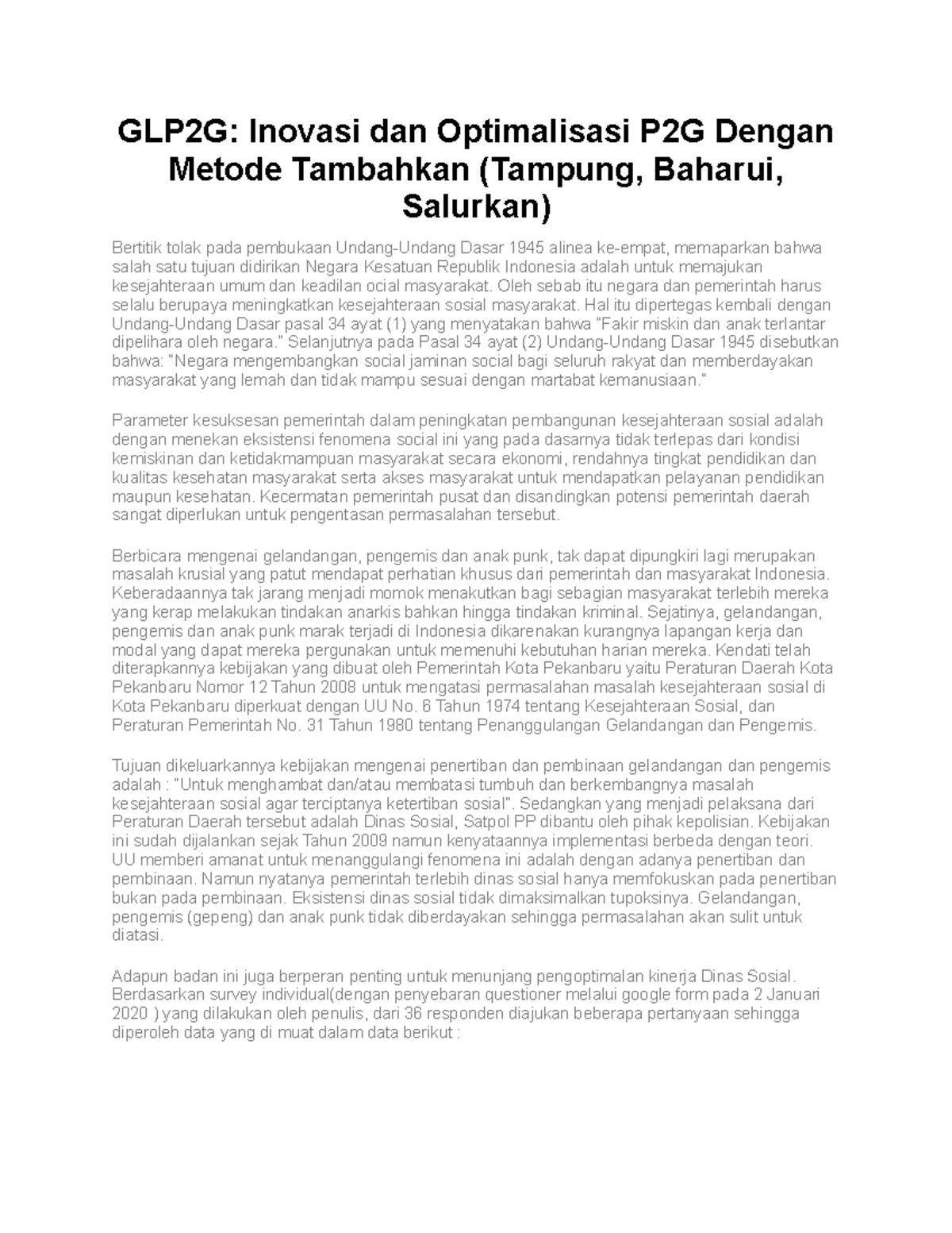 GLP2G- Inovasi dan Optimalisasi P2G Dengan Metode Tambahkan (Tampung, Baharui, Salurkan) - GLP2G ...