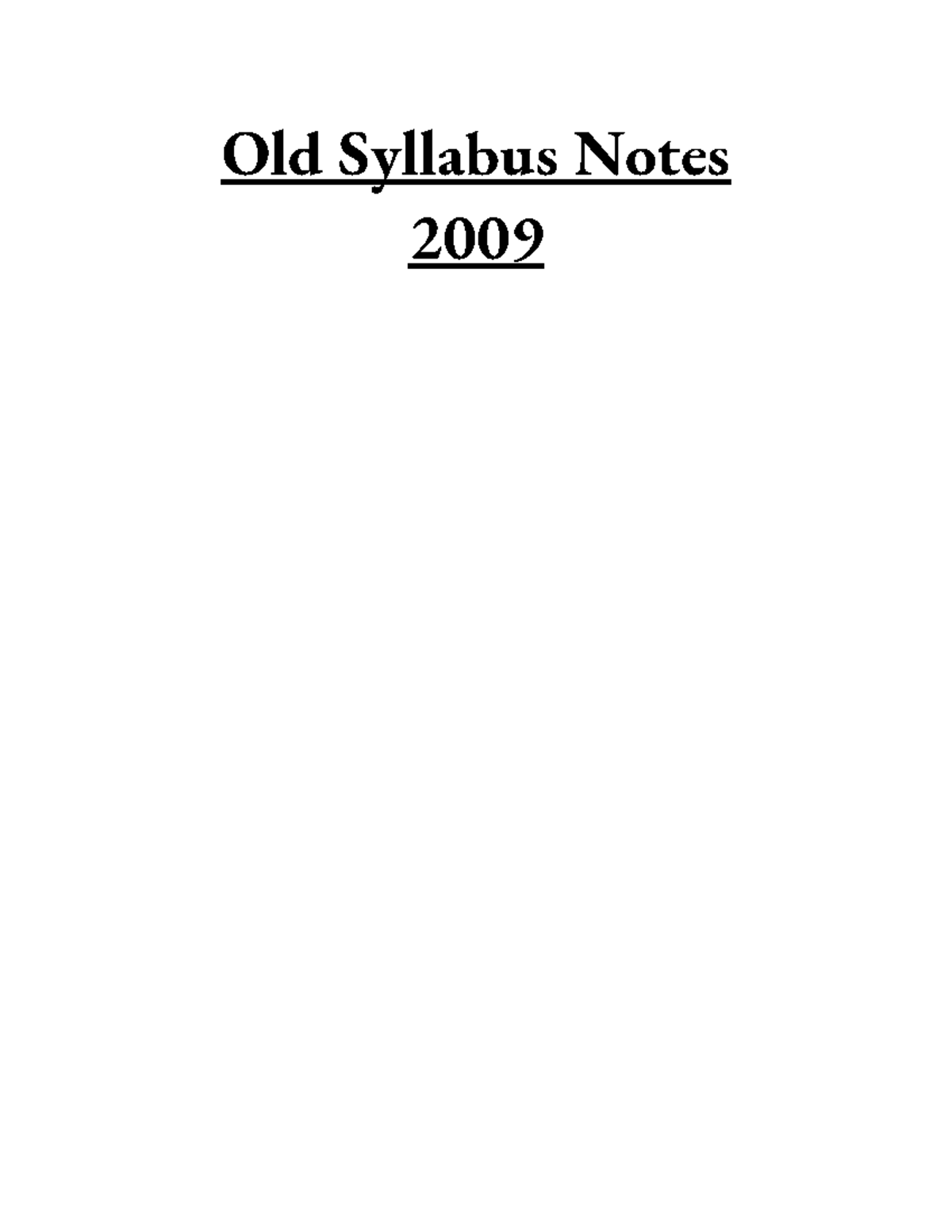 Engineering Old Syllabus Summary Notes - Old Syllabus Notes 2009 Civil ...