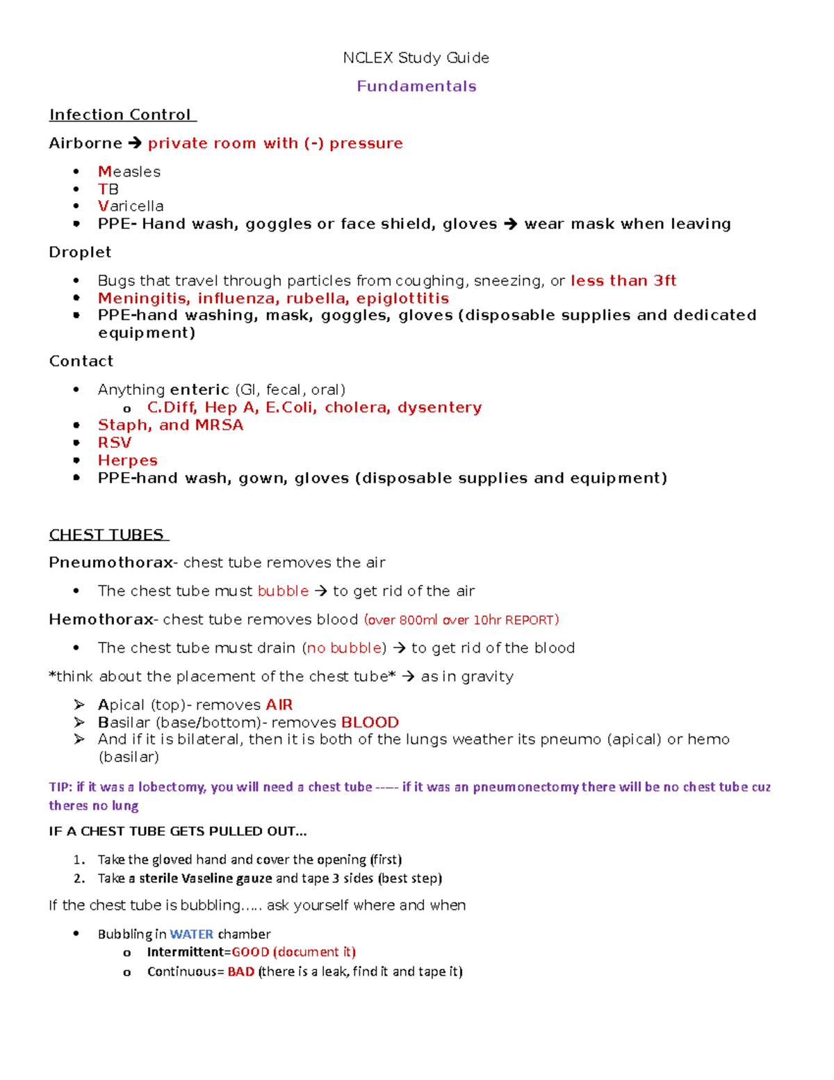 Nclex study guide - NCLEX Study Guide Fundamentals Infection Control ...