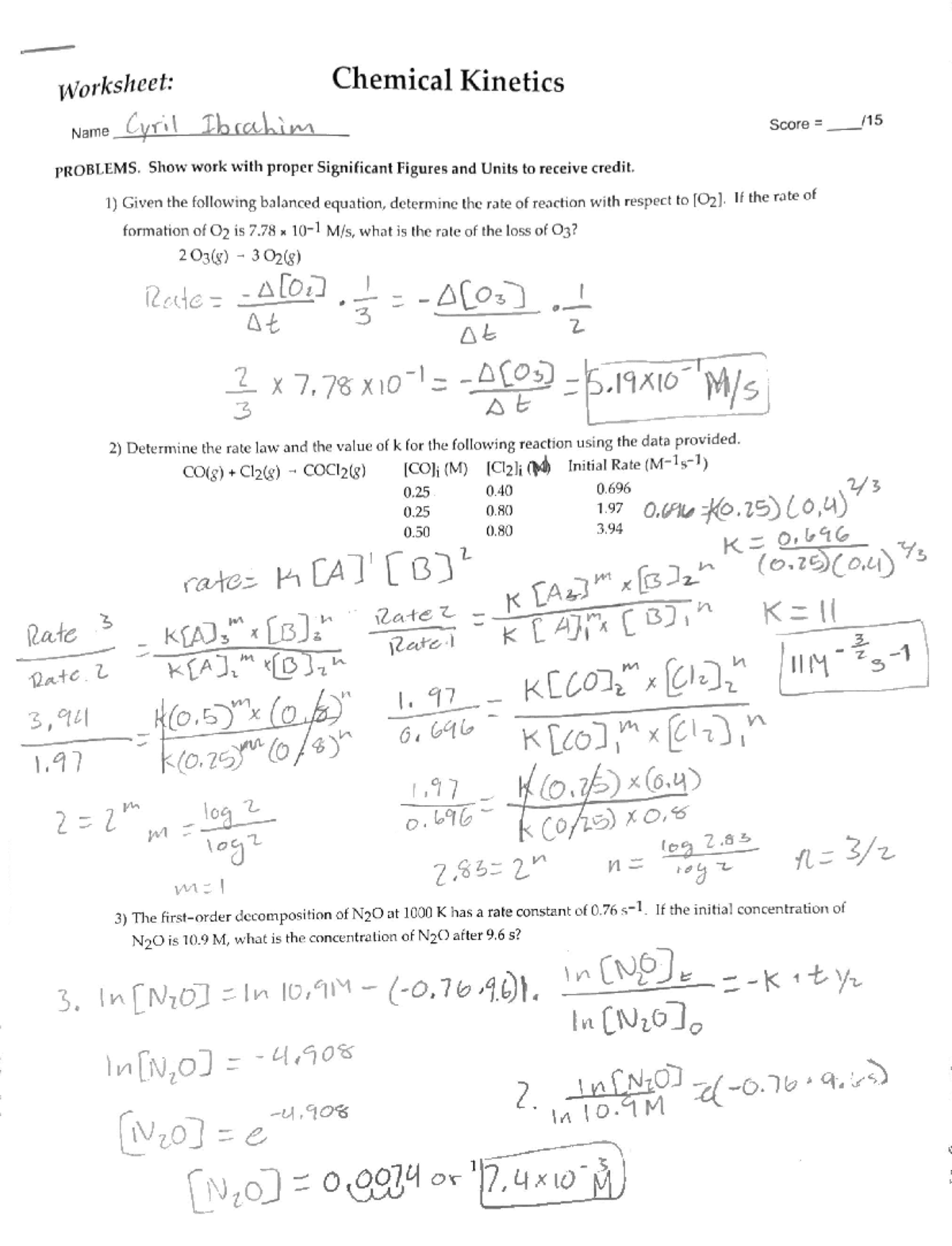 2024-09-07 19-41 - Chemical Kinetics - Worksheet: Chemical Kinetics ...