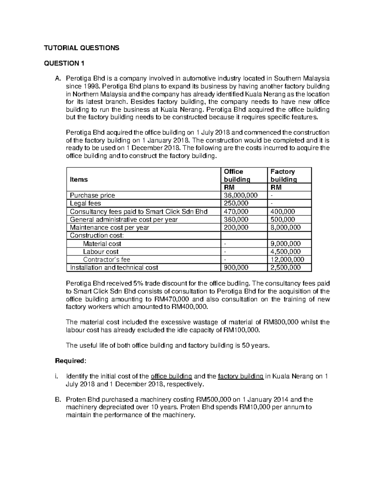 Tutorial Questions ( Discuss WITH Students) - TUTORIAL QUESTIONS ...