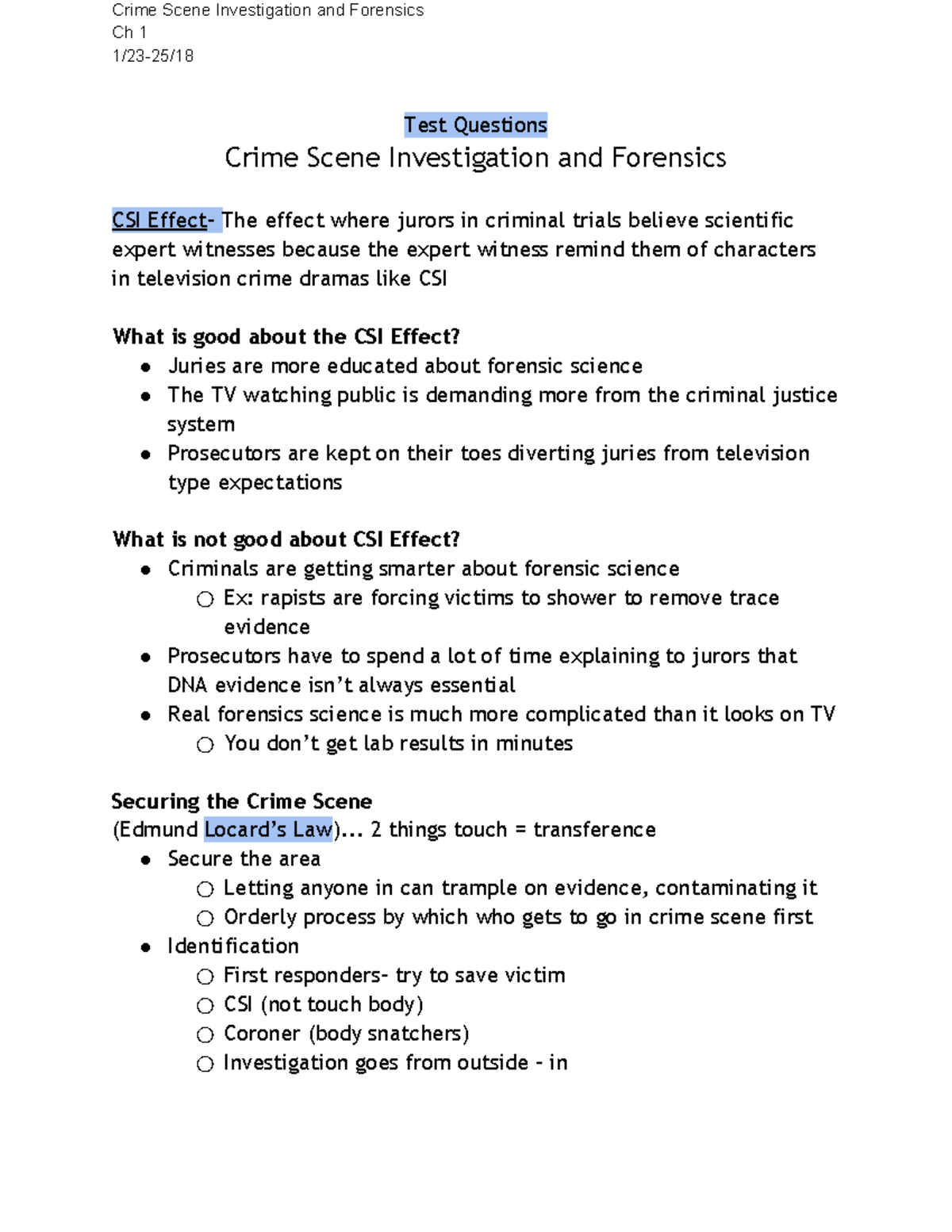 JS...CSI and Forensics - Crime Scene Investigation and Forensics Ch 1 1 ...