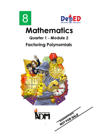 Practice TEST MATH 9P - THIRD QUARTER TEST MATH 9 Name SCORE Section ...