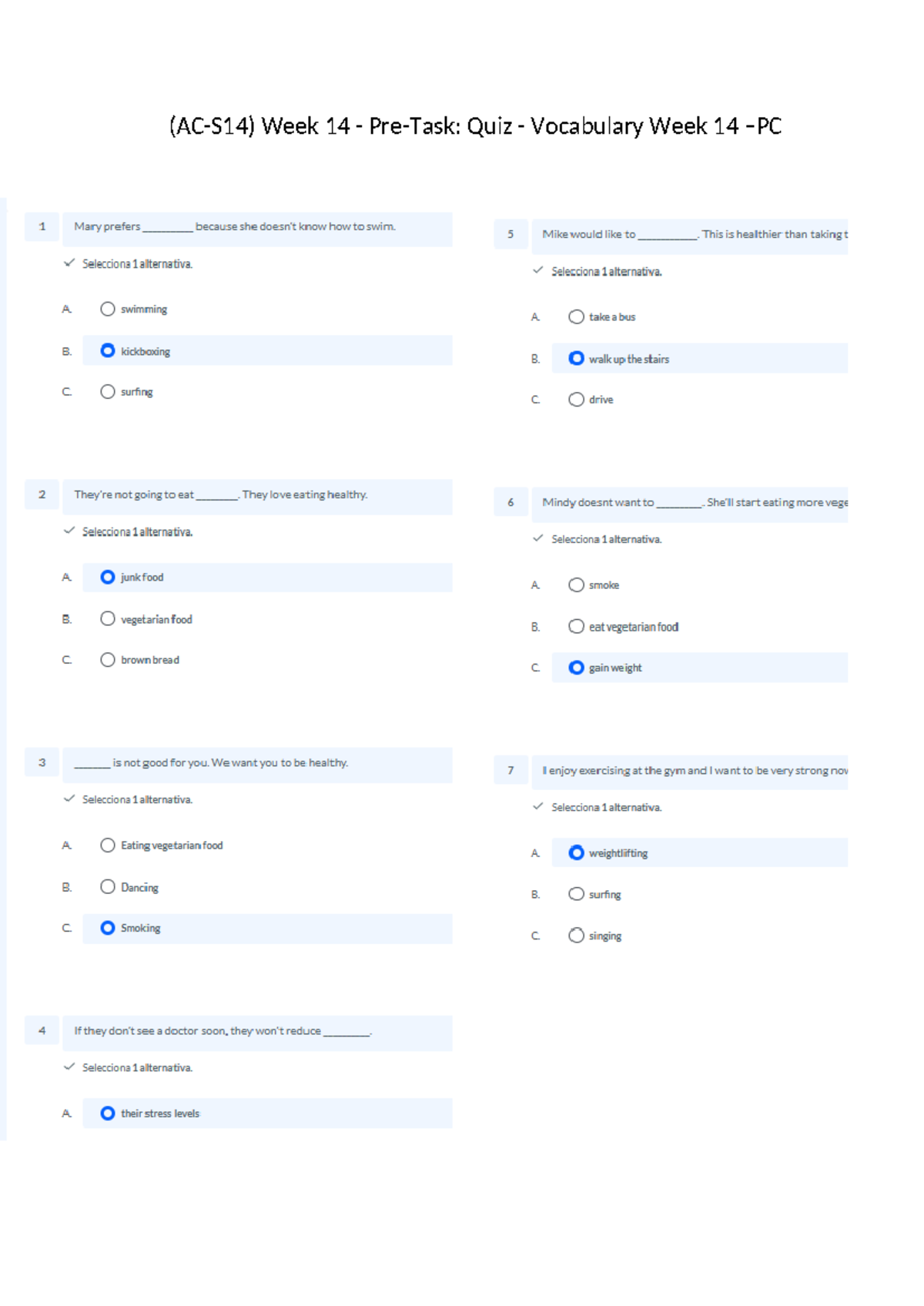🔴 (AC-S14) Week 14 - Pre-Task Quiz - Vocabulary Week 14 - PC - Week 14 ...