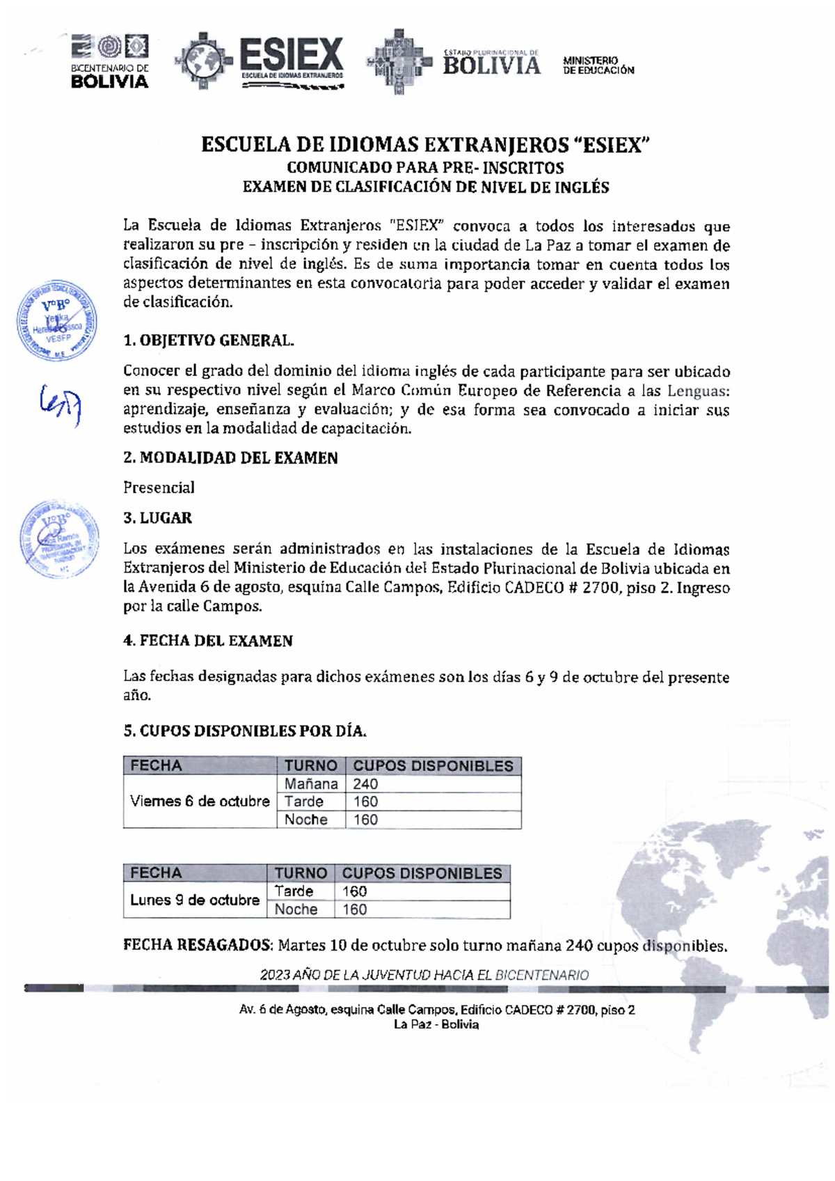 Comunicado Ingles - Psicología - Psicología Educativa III - Studocu