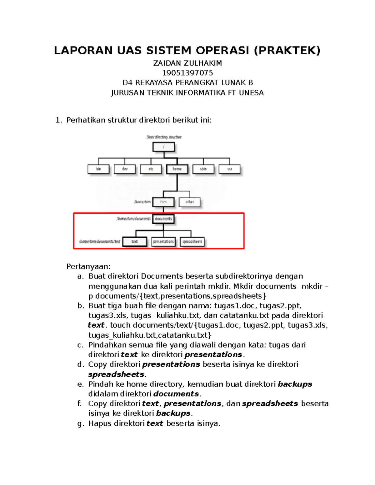 Uas sistem operasi( Praktek) - LAPORAN UAS SISTEM OPERASI (PRAKTEK ...