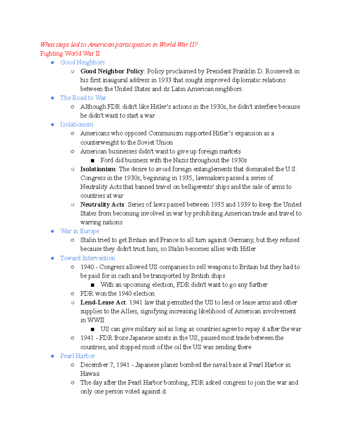 Give Me Liberty - Chapter 22 APUSH Notes - What steps led to American ...