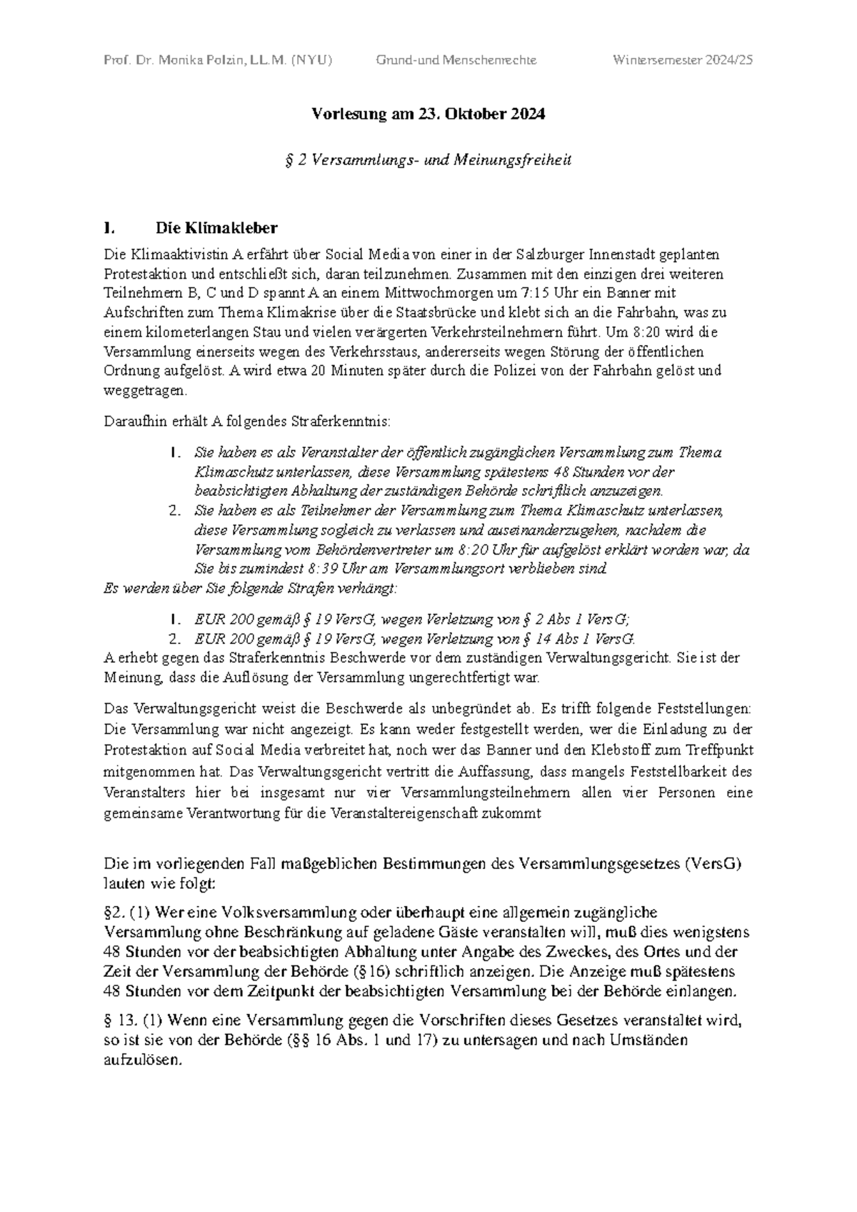 Gliederung Gr Vorlesung 4 - Prof. Dr. Monika Polzin, LL. (NYU) Grund ...