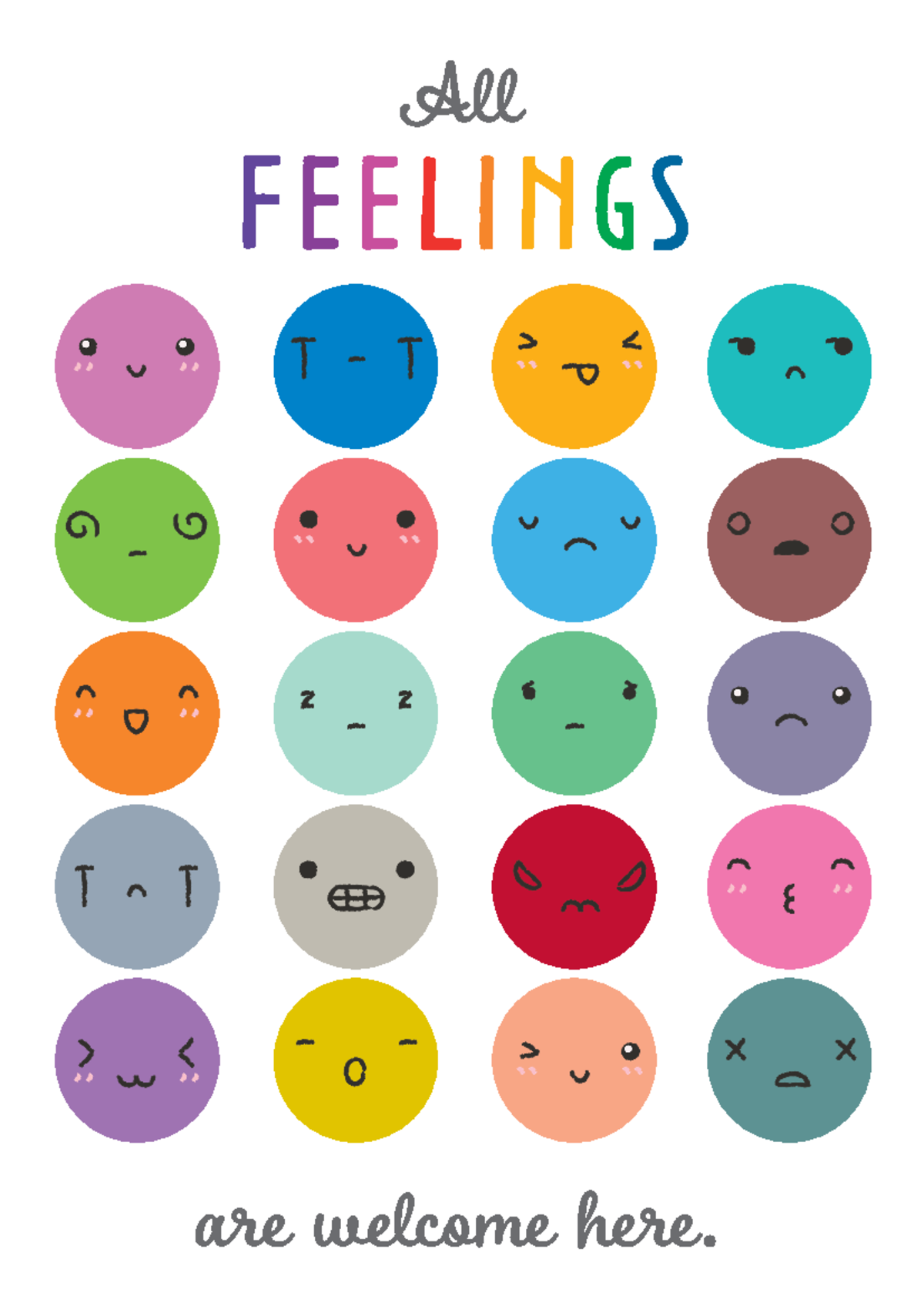 All Feelings Welcome Poster - EDUP4077 - All FEELINGS T T v : z T T ...