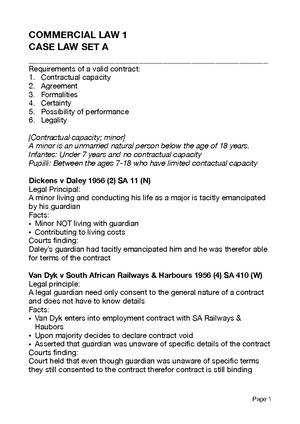 Commercial Law Case Summaries - win10 - Studocu