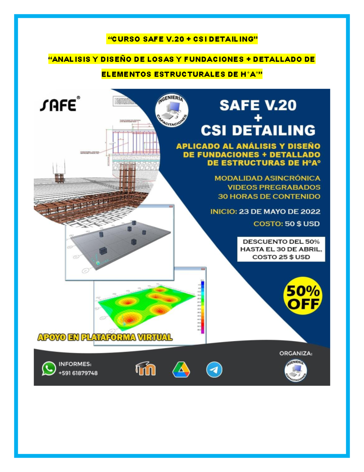 21. Brochure SAFE V.20 CSI Detailing - “CURSO SAFE V + CSI DETAILING ...