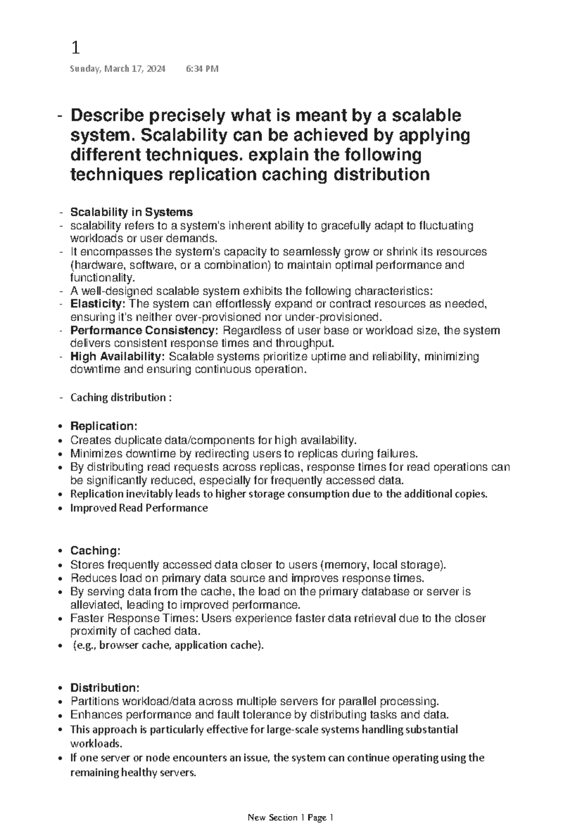 Distributed Systems - Describe precisely what is meant by a scalable ...